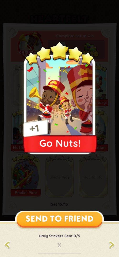 Go Nuts -Monopoly Go 5 Star Sticker, Video Gaming, Gaming Accessories ...