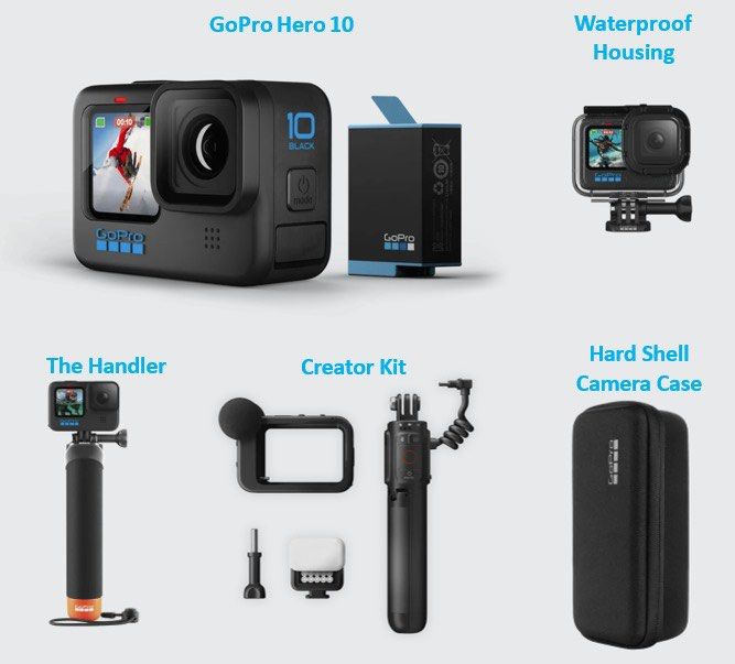 GoPro Hero 10 Creator Kit with Accessories, Photography, Cameras on ...