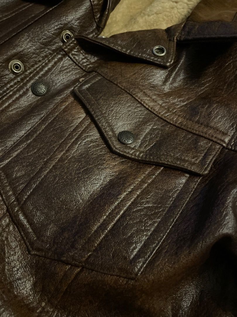Great value - genuine Leather jacket with wool inner - Canada made, Men ...