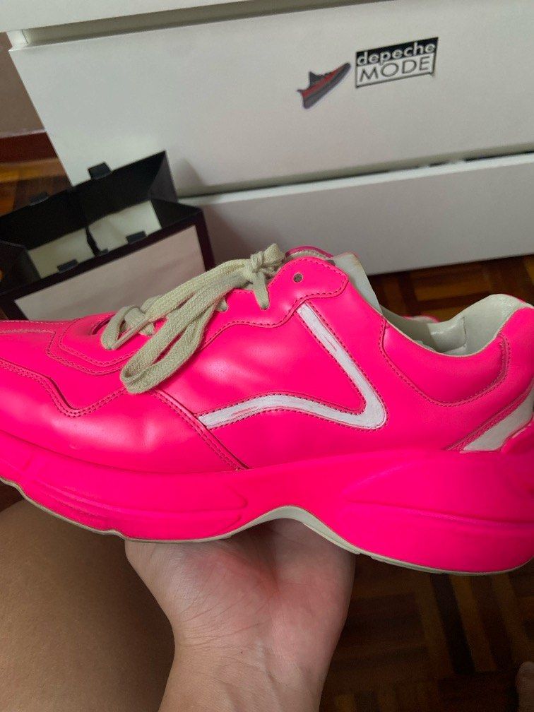 Gucci Pink Rython, Women's Fashion, Footwear, Sneakers on Carousell