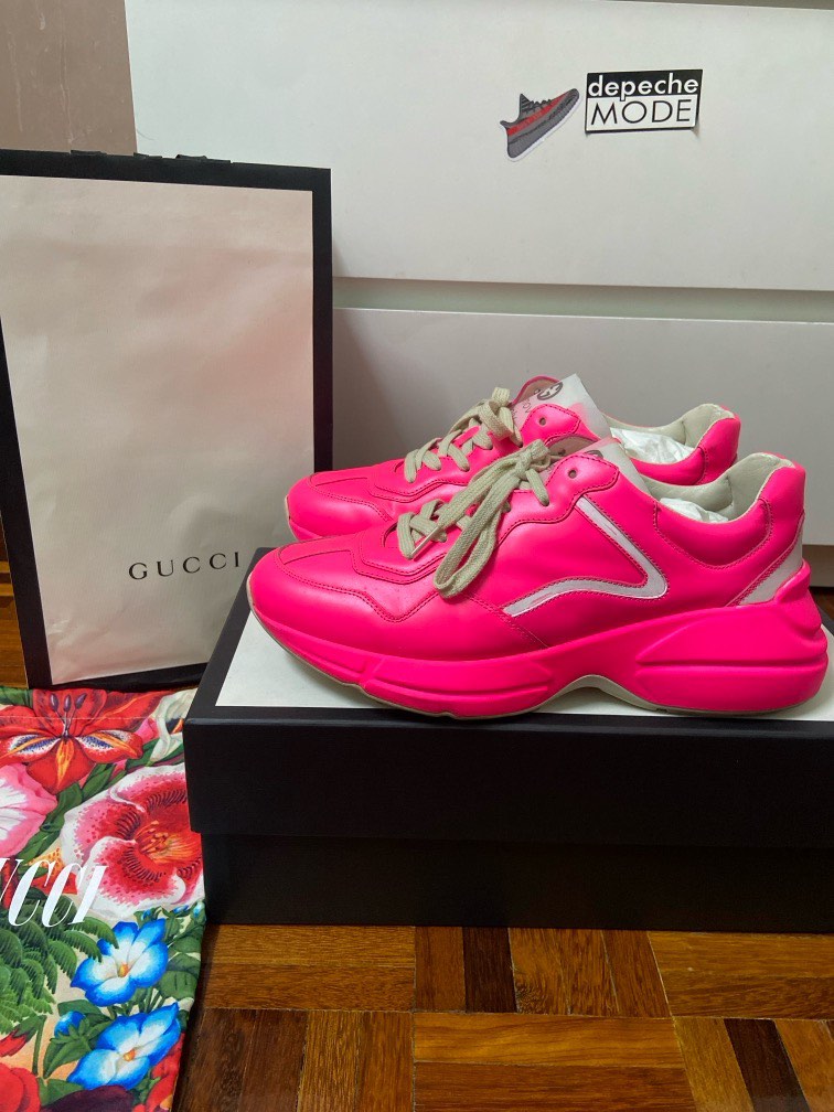 Gucci Pink Rython, Women's Fashion, Footwear, Sneakers on Carousell
