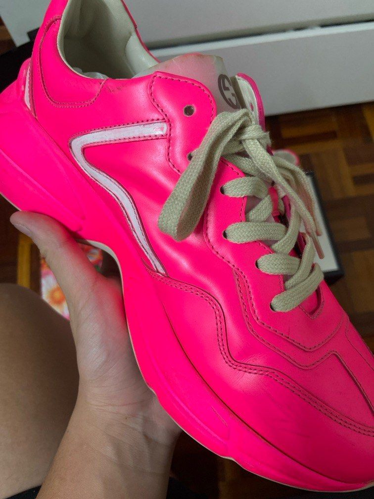 Gucci Pink Rython, Women's Fashion, Footwear, Sneakers on Carousell