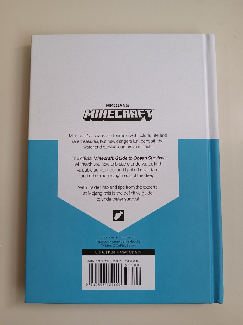 Hardcover Minecraft: Guide to Ocean Survival by Mojang AB (There's like ...