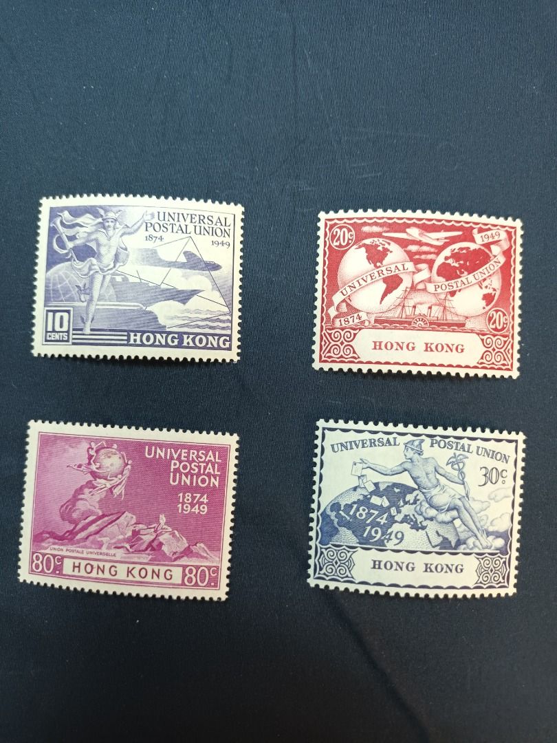 HK stamp - Universal 1874-1949(HK-紀念郵票), 興趣及遊戲, 收藏品及紀念品, 郵票及印刷品 - Carousell