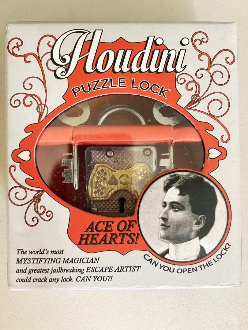 Houdini Puzzle Lock - Ace Of Hearts, Hobbies & Toys, Toys & Games on ...