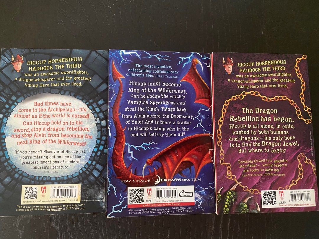 HTTYD Series Books 9-11, Hobbies & Toys, Books & Magazines, Fiction & Non-Fiction on Carousell