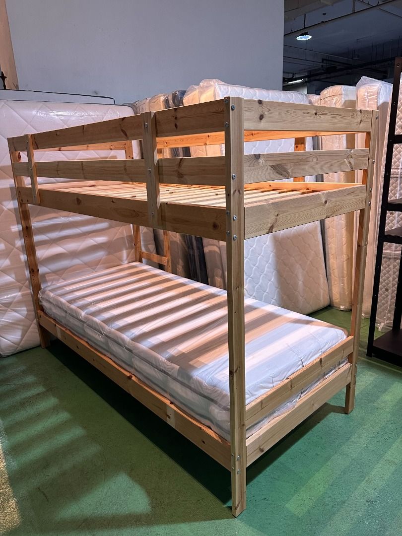 Ikea Bund Bed (With 2 mattresses), Furniture & Home Living, Furniture ...