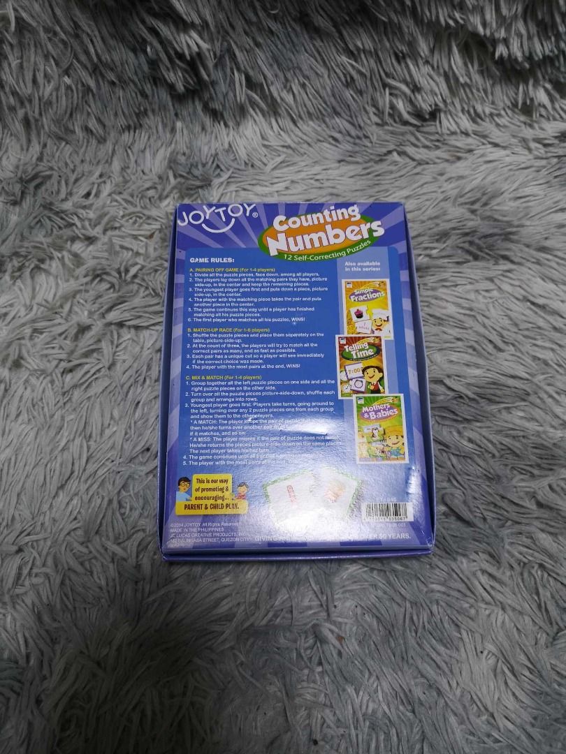 Joy Toy 12 Self Correcting Puzzles Counting Numbers, Hobbies & Toys ...