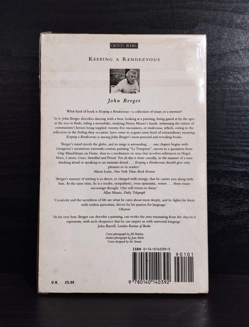 Keeping a Rendezvous by John Berger, Hobbies & Toys, Books & Magazines ...