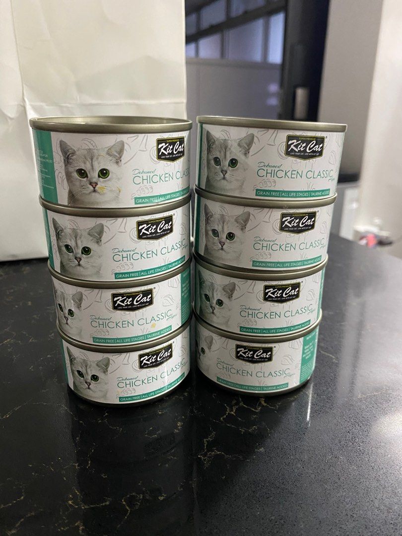 Kit Cat wet food chicken classic [8 cans], Pet Supplies, Pet Food on ...