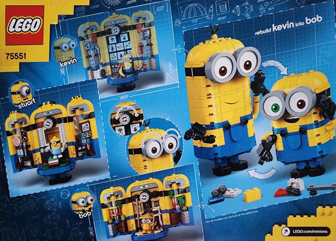 Lego Minions 75551 Brick Built Minions & Their Lair, Hobbies & Toys ...