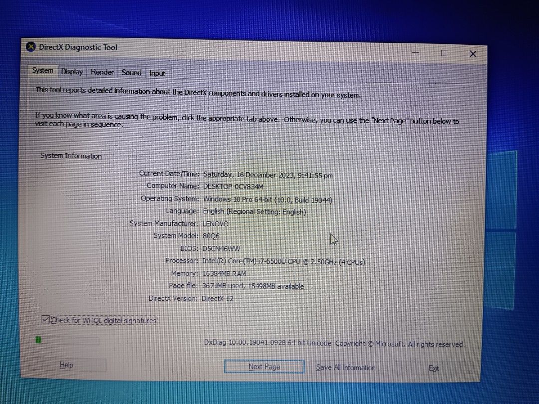 LENOVO IDEAPAD 80Q6 COREI7 6TH GEN, Computers & Tech, Laptops ...