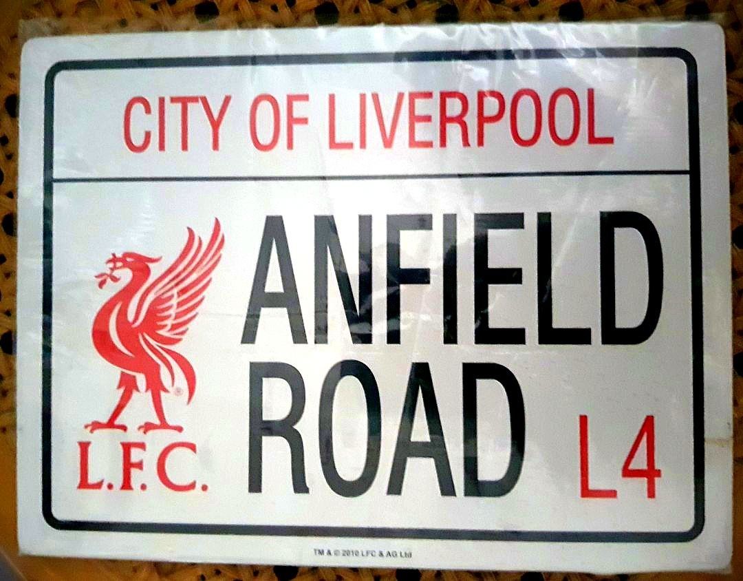 Liverpool Anfield Road Metal sign, Hobbies & Toys, Memorabilia ...
