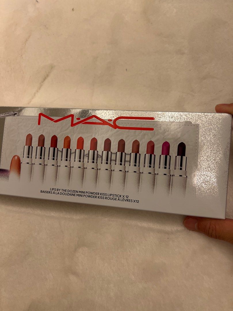 MAC cosmetics Lips By The Dozen Mini Powder Kiss Lipstick Set, Beauty ...