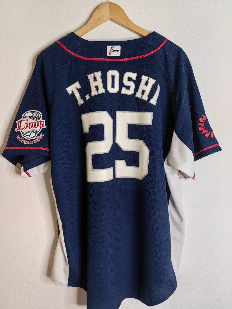 Majestic Saitama seibu lions "No 25 T. Hoshi" japan baseball away jersey, Men's Fashion ...