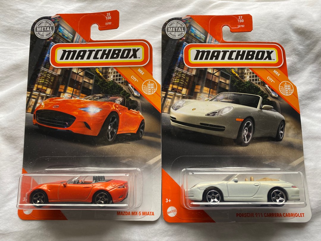 Matchbox Mazda MX-5 Miata Porsche 911 Carrera Cabriolet, Hobbies & Toys ...