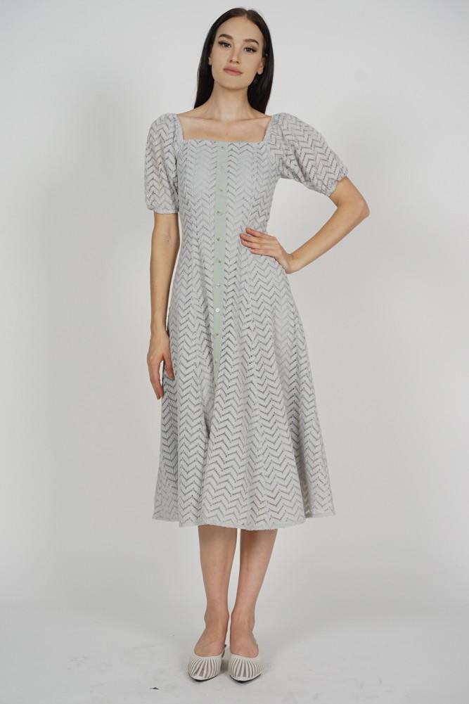 MDS Collections Relzia Flared Dress in Ash Blue, Women's Fashion, Dresses & Sets, Dresses on ...