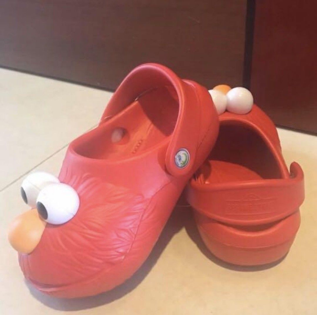 New* Sesame Street Elmo Sandals not Crocs shoes slippers, Babies & Kids ...