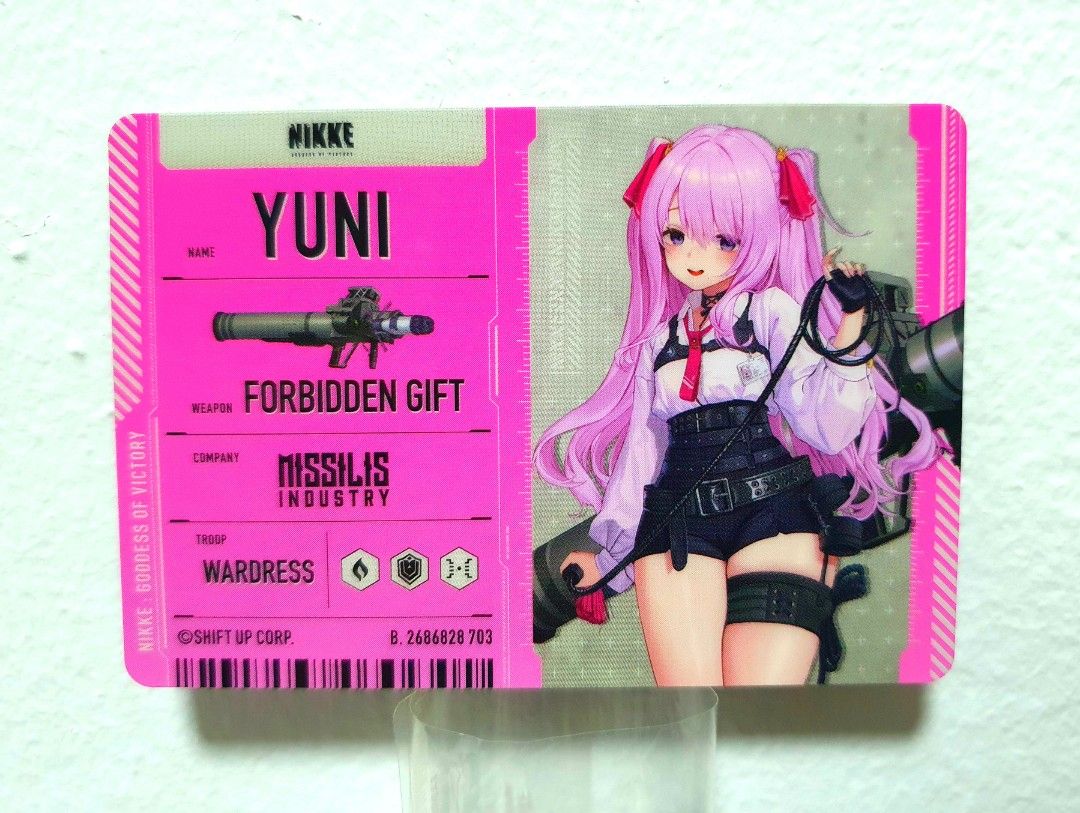 Nikke Yuni Goddess of Victory Metallic Trading Card Collection, Hobbies ...