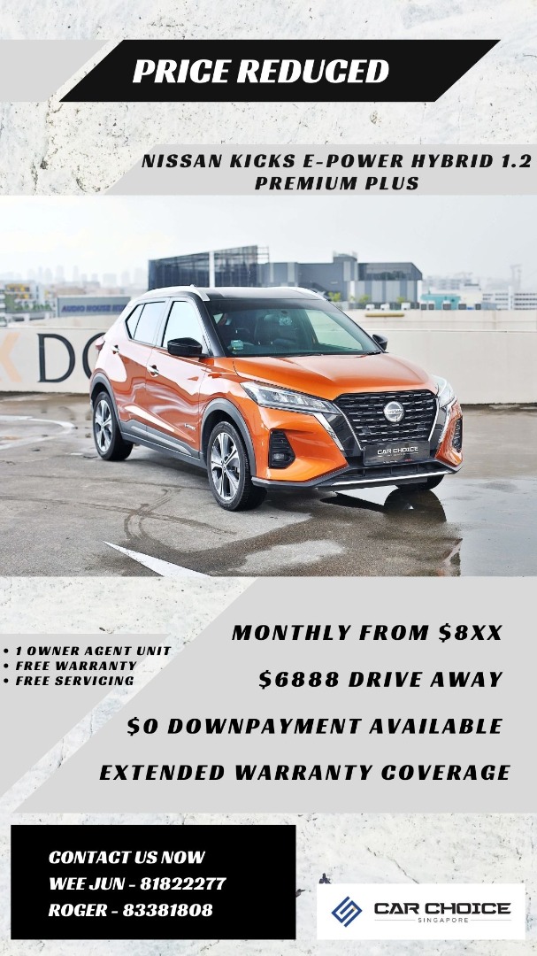 Nissan Kicks e-POWER Hybrid Premium Plus (A), Cars, Used Cars on Carousell