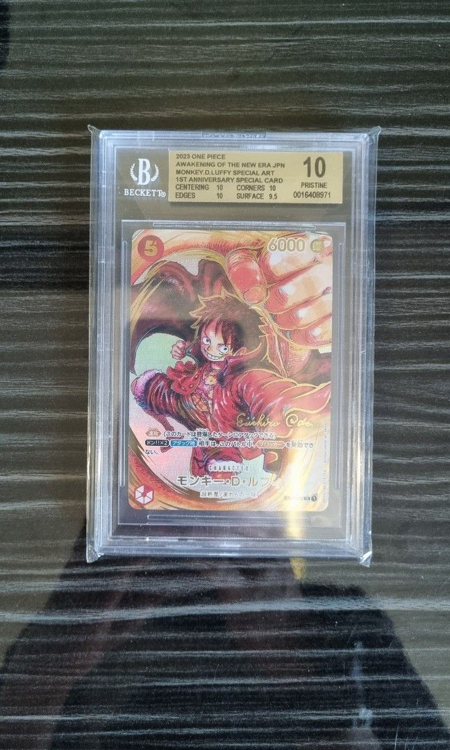 One Piece Card Game BGS 10 OP-05 Monkey D. Luffy Oda Signed Anniversary ...