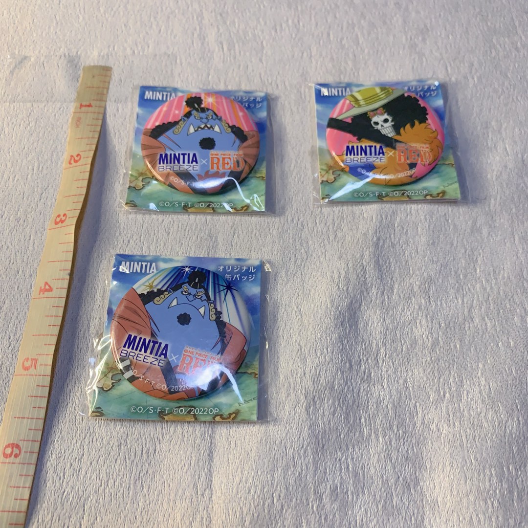 One piece film red can badge anime pin jinbei brook, Hobbies & Toys ...