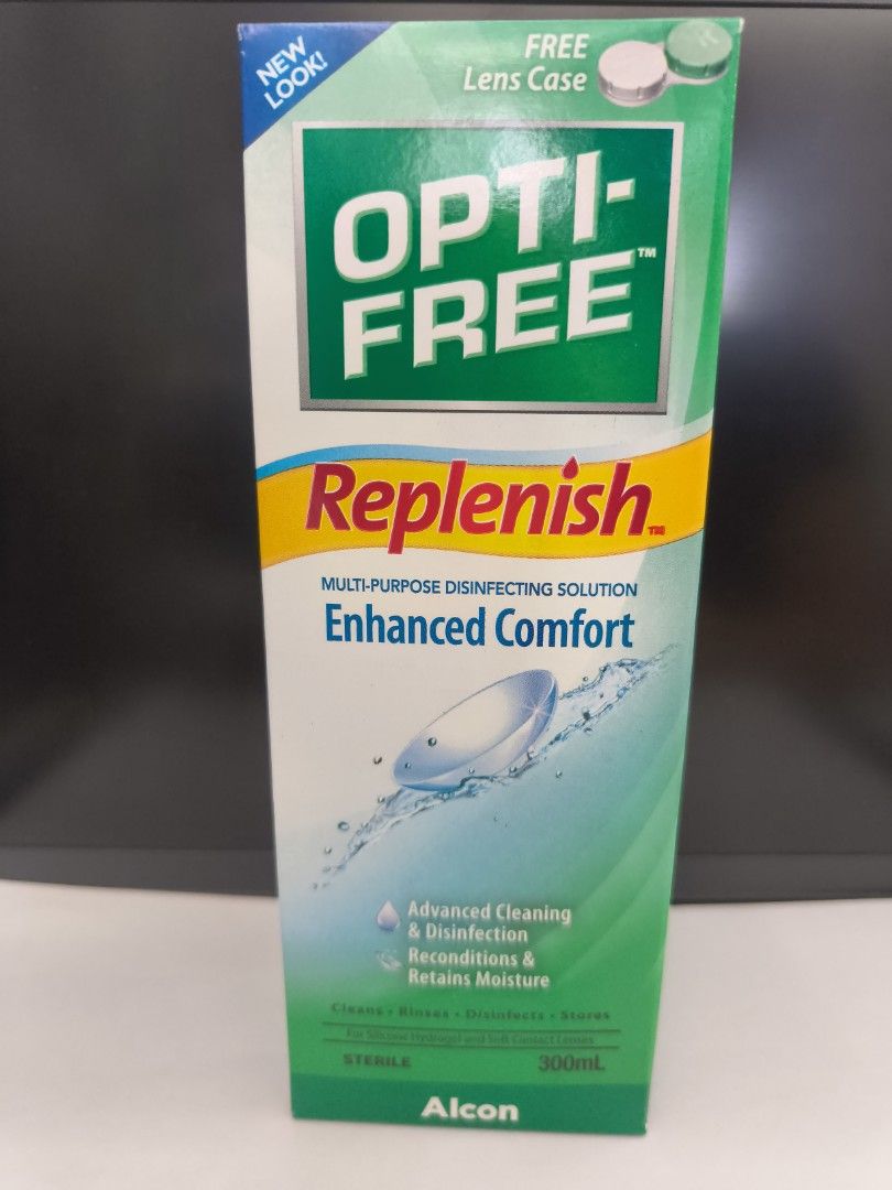 Opti-Free Replenish Contact lens solution, Beauty & Personal Care ...