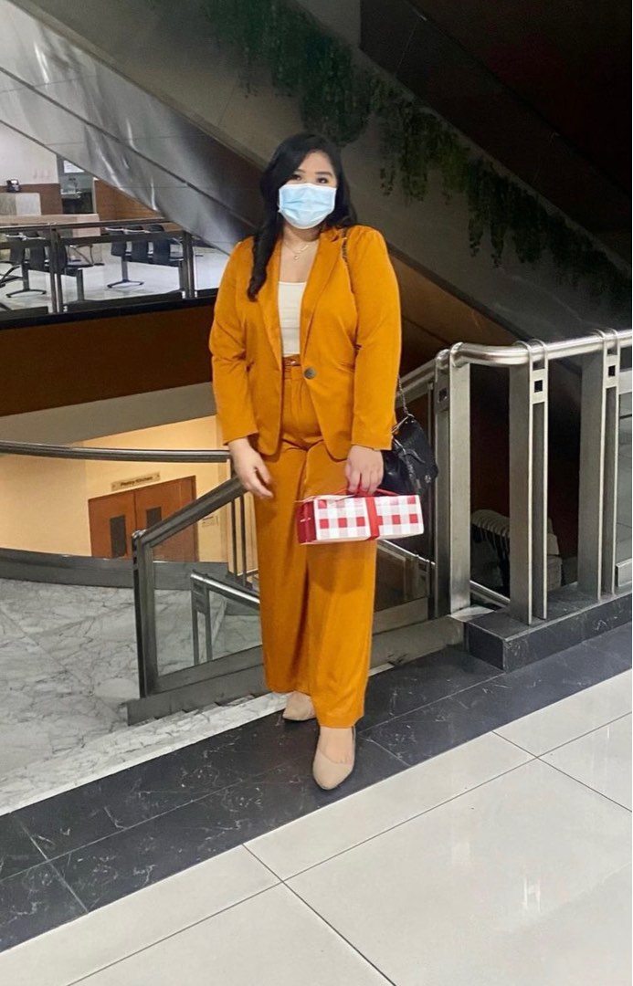 Orange, Citrus Formal wear for plus size, Women's Fashion, Dresses ...