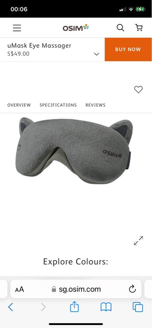 OSIM Umask Eye Massager, Beauty & Personal Care, Vision Care on Carousell