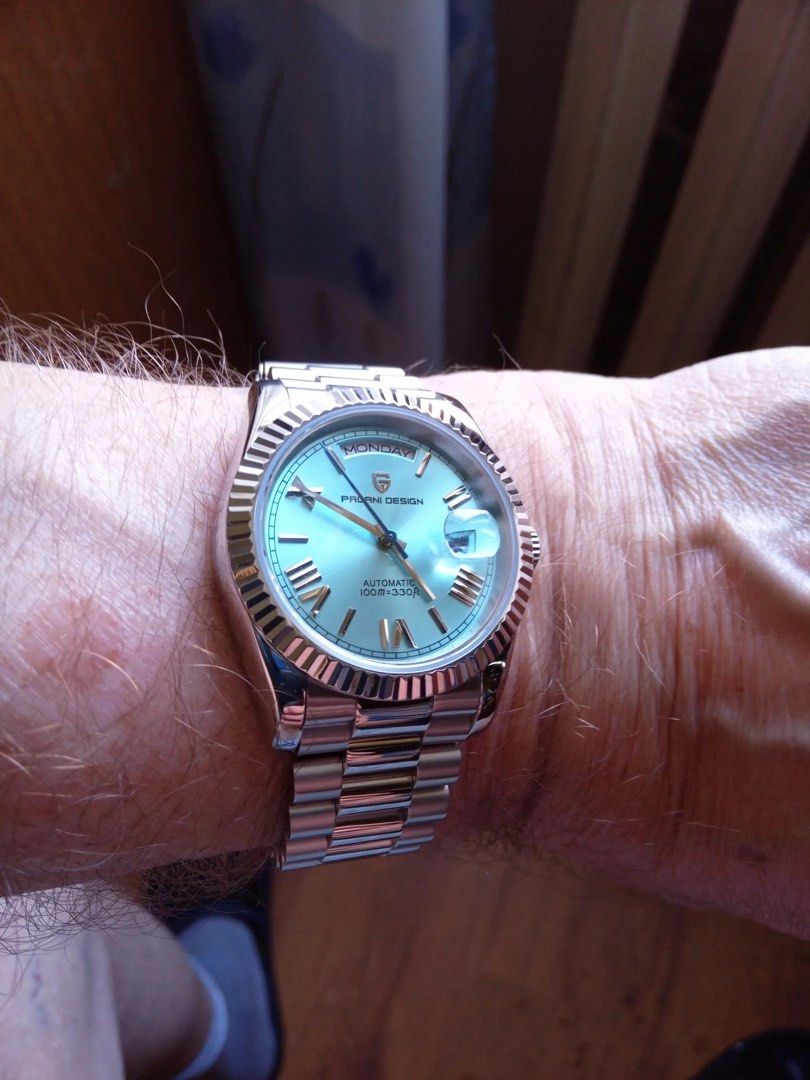 PAGANI DESIGN Day Date Homage Watch Automatic Stainless Steel Sapphire ...