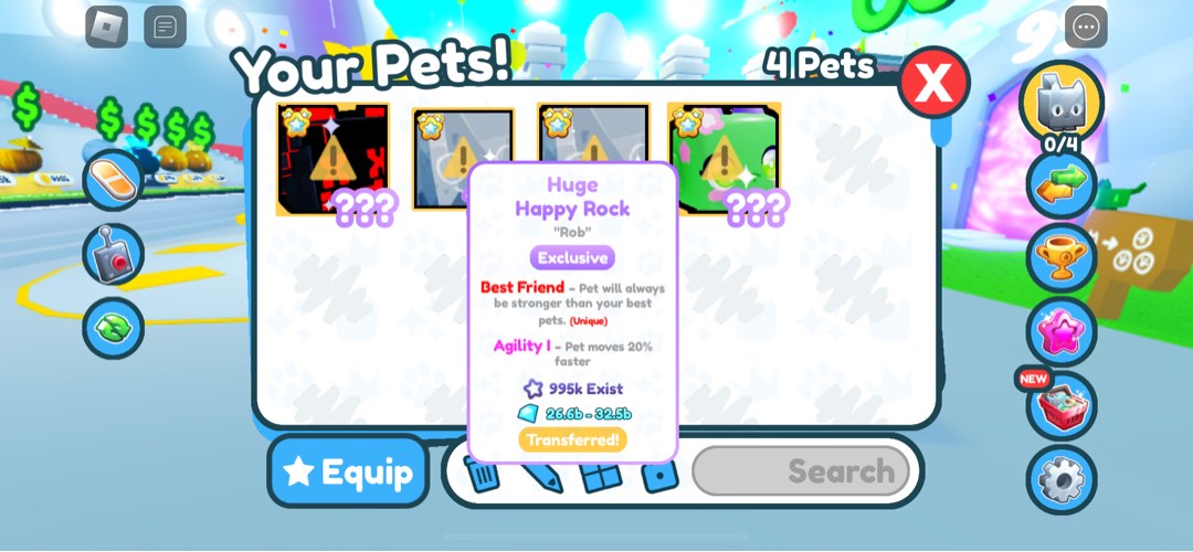 Pet Simulator X | PSX Huge Happy Rocks, Video Gaming, Video Games ...