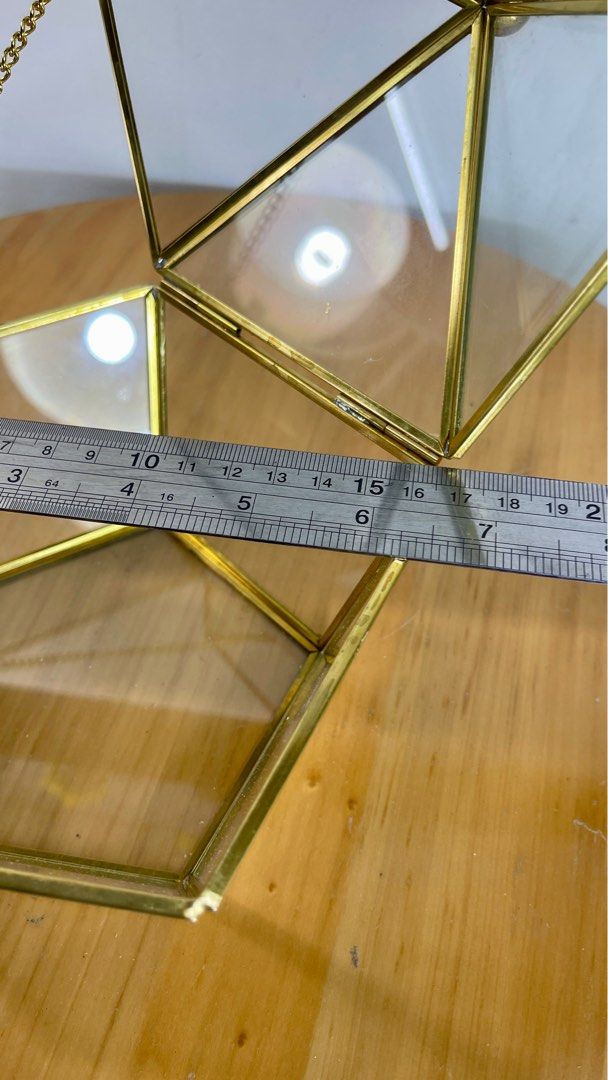 Planter/terrarium Geometri diamond shape Gold Jewelry box with top ...