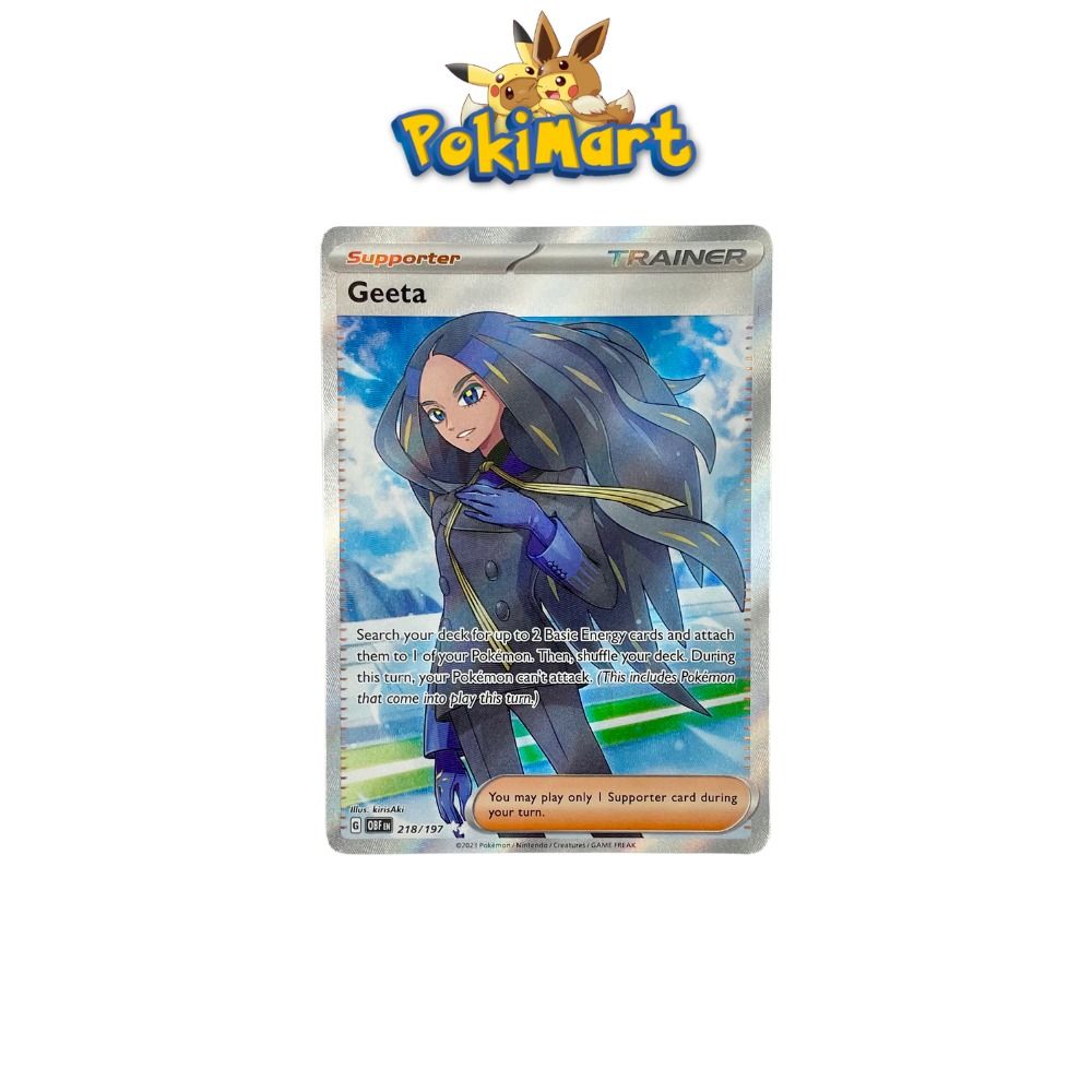 (POKEMON TCG) OBF EN Geeta (Full Art Secret Rare), Video Gaming, Gaming Accessories, Interactive ...