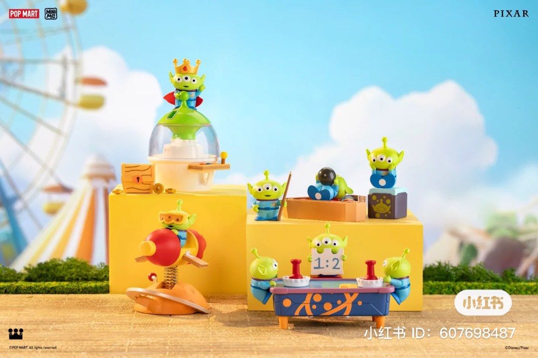 POP MART Pixar Alien Party Games Series Scene SEALED FULL SET (8 blind ...