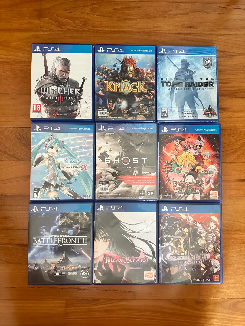 PS4 game The Witcher / Knack / Rise of the Tomb Raider / Project Diva X ...