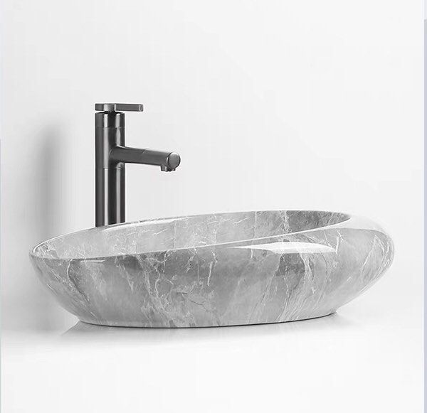 Ready stock 60*38 egg shape basin / oval shape basin / Jade Grey top ...