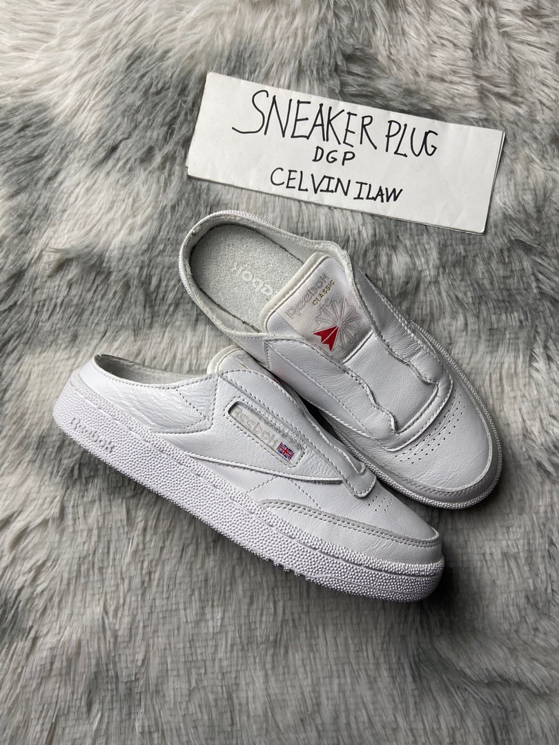 Reebok Club C Laceless Mule White, Women's Fashion, Footwear, Sneakers ...