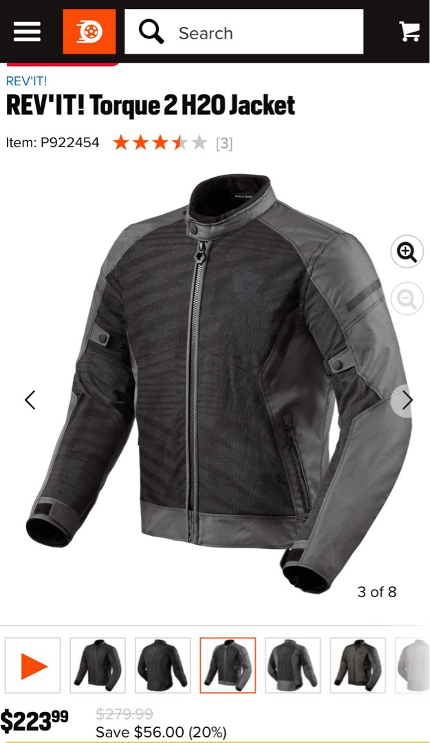 Revit Torque 2 H2O jacket, Motorcycles, Motorcycle Apparel on Carousell