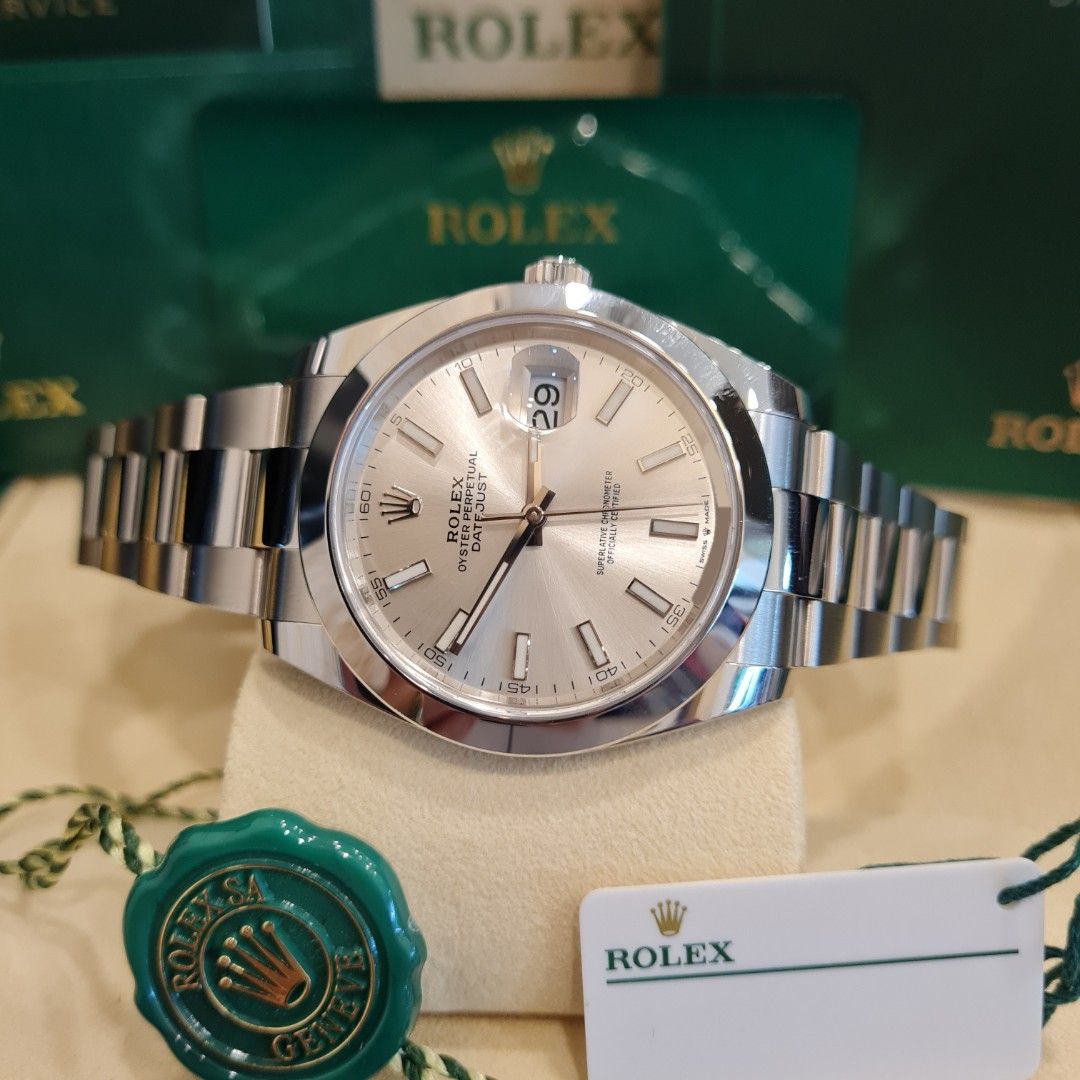 Rolex Datejust 126300 Full Set 2021, Luxury, Watches on Carousell