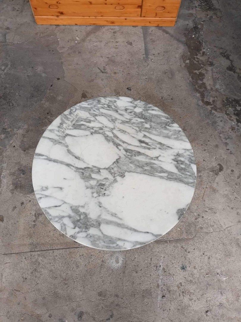 Round marble top outdoor table, Furniture & Home Living, Furniture ...