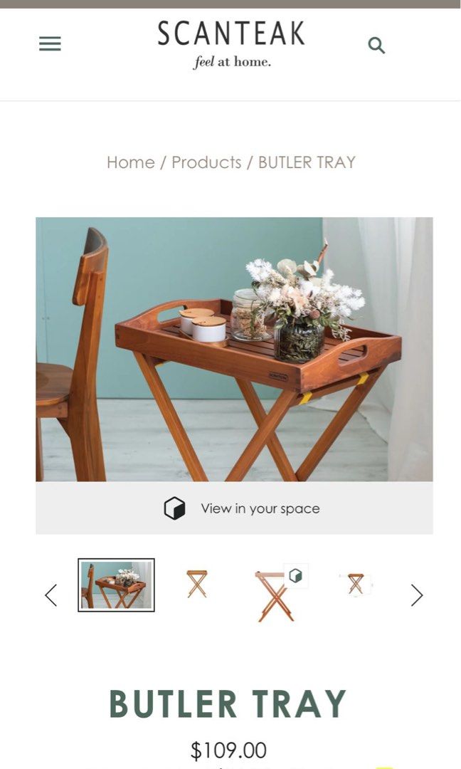 Scanteak try table, Furniture & Home Living, Furniture, Tables & Sets ...