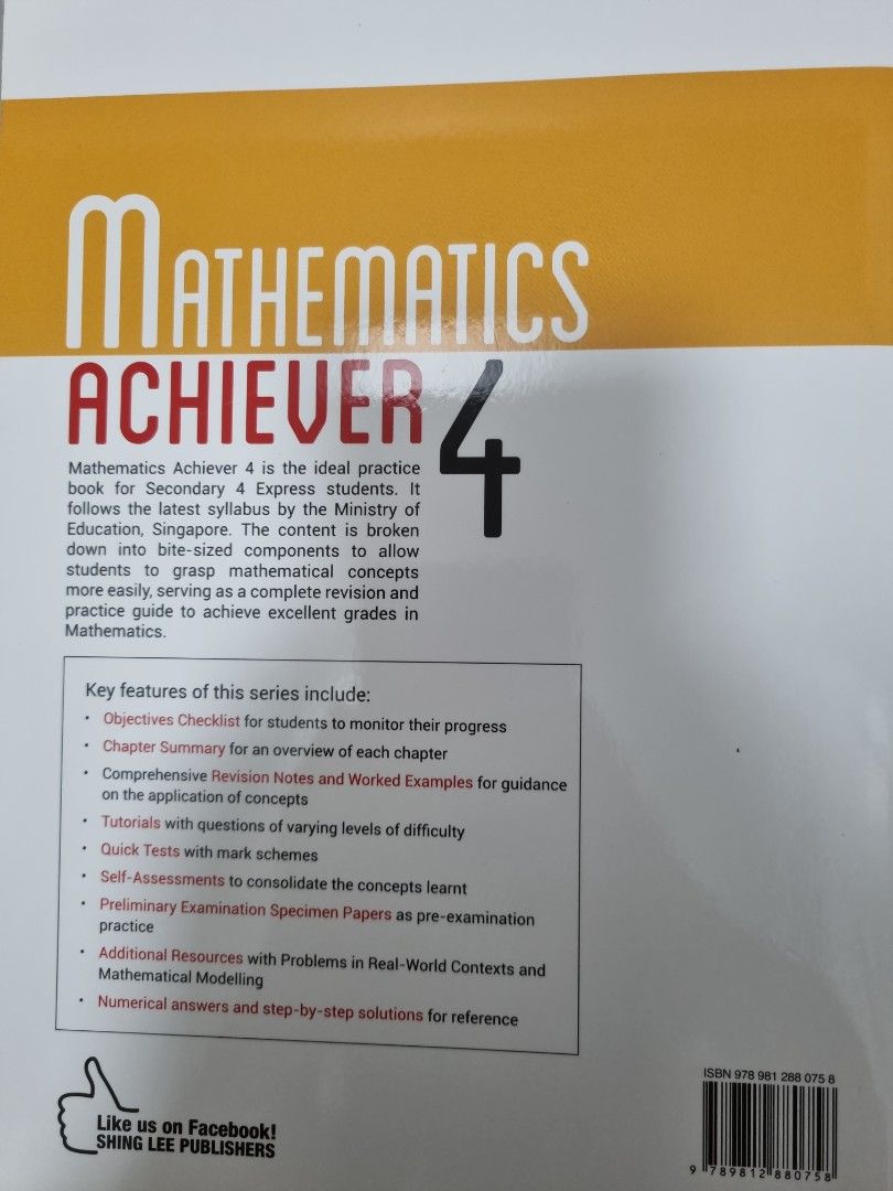Secondary 4 Math assessment, Hobbies & Toys, Books & Magazines ...