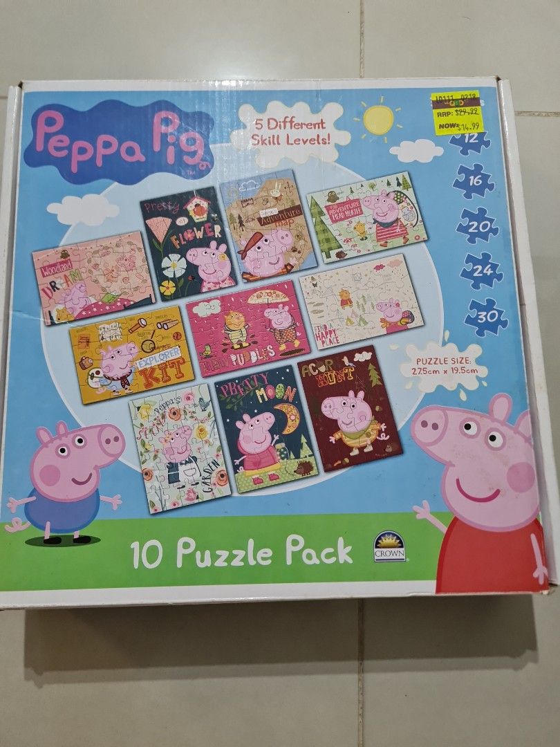 Set of Peppa Pig jigsaw puzzles, Hobbies & Toys, Toys & Games on Carousell