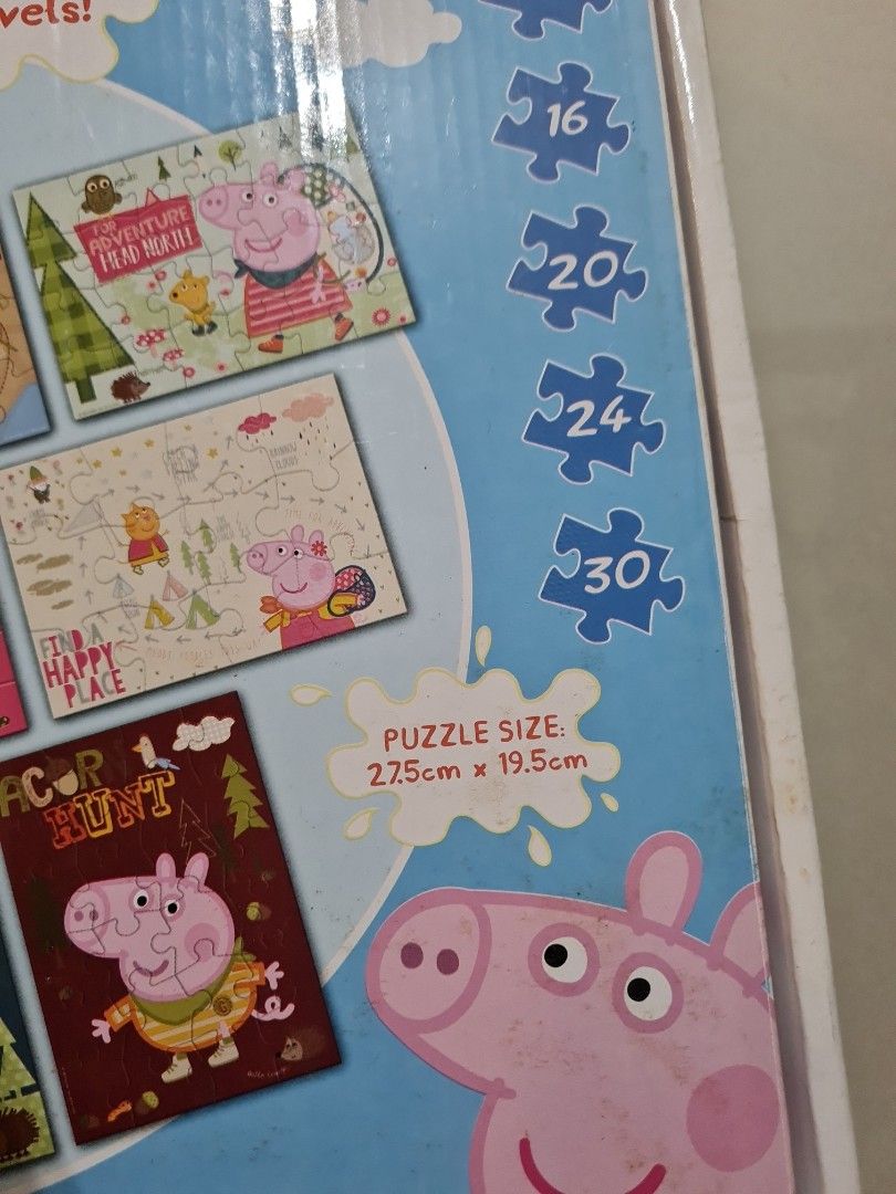 Set of Peppa Pig jigsaw puzzles, Hobbies & Toys, Toys & Games on Carousell