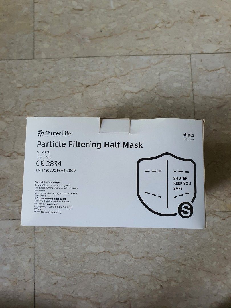 Shuter life particle filtering half mask, Health & Nutrition, Face ...