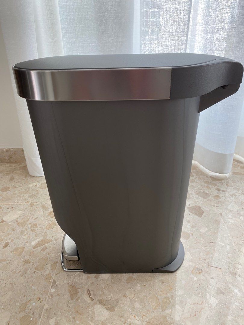 simplehuman 40L plastic slim step bin, Furniture & Home Living ...