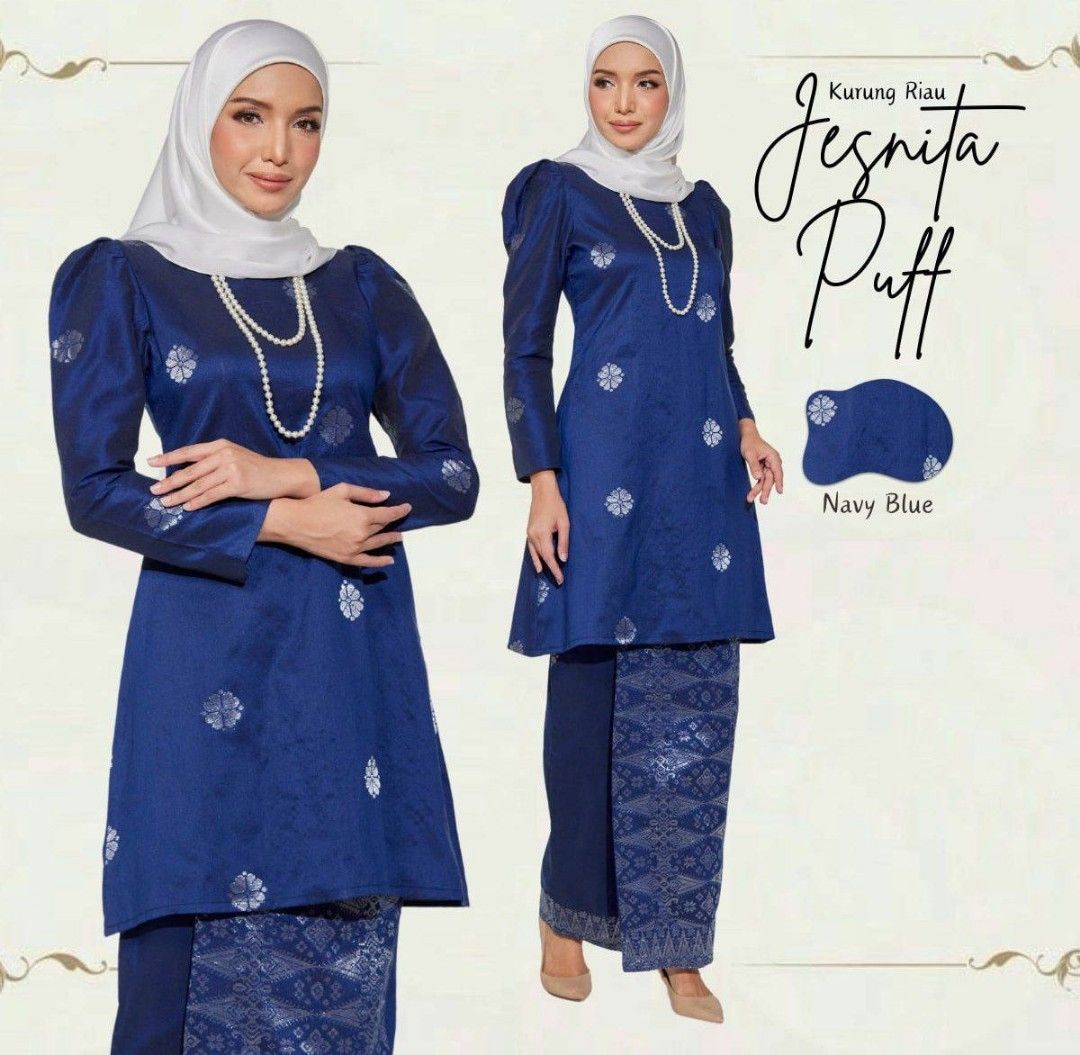 SONGKET RIAU JESNITA PUFF, Women's Fashion, Muslimah Fashion, Baju ...