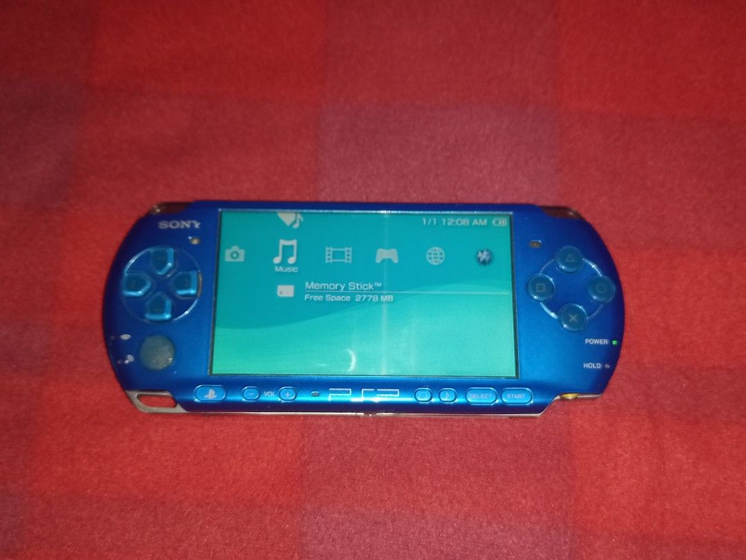 Sony PSP3000 Blue with 64GB Package, Video Gaming, Video Game Consoles, PlayStation on Carousell