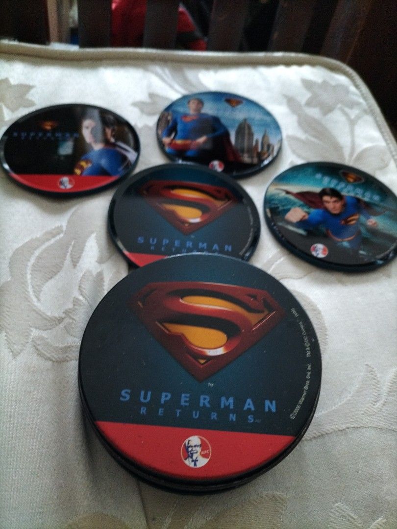 Superman coasters by KFC, Hobbies & Toys, Memorabilia & Collectibles ...