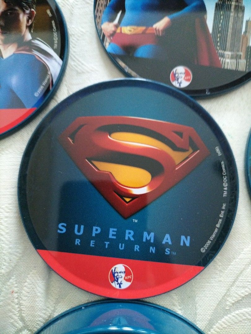Superman coasters by KFC, Hobbies & Toys, Memorabilia & Collectibles ...